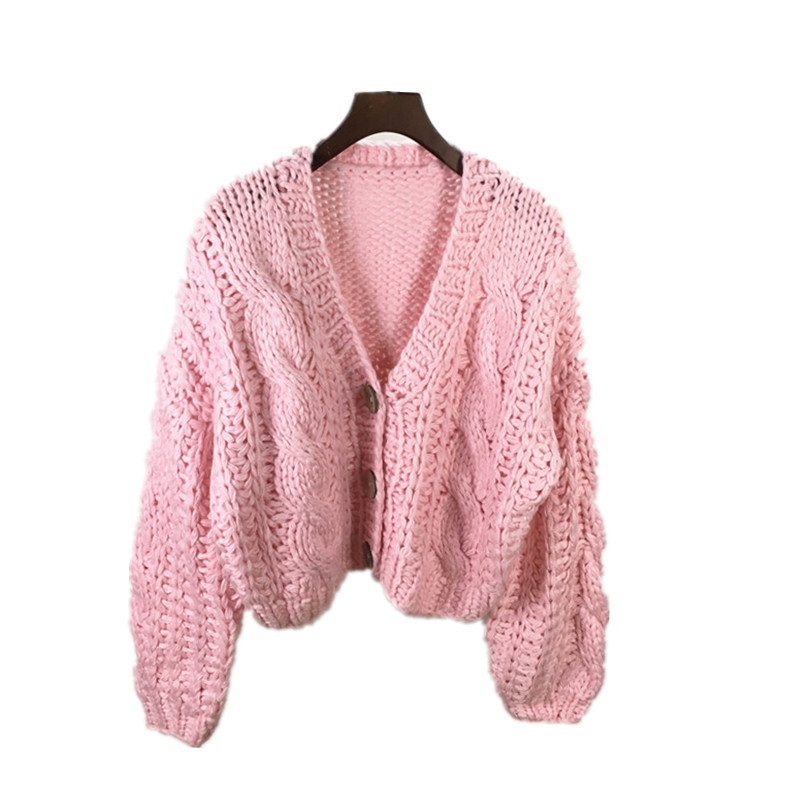 New style for girls, handcrafted thick thread short knitted card