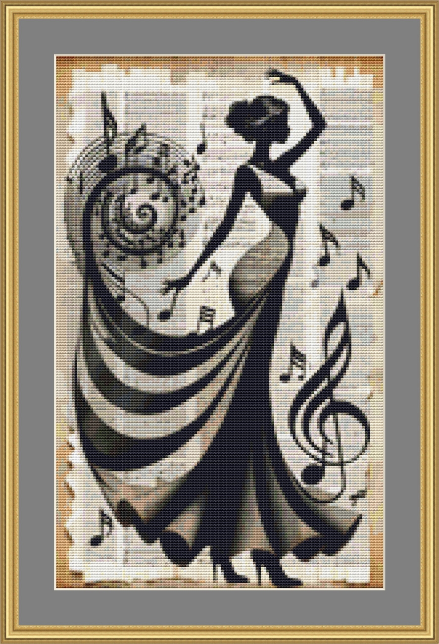 Dancing To Music 7 Cross Stitch Pattern by Avalon Cross Stitch