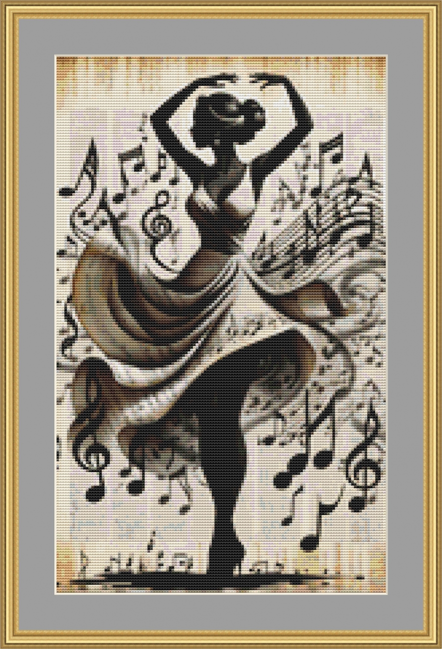 Dancing To Music 9 Cross Stitch Pattern by Avalon Cross Stitch