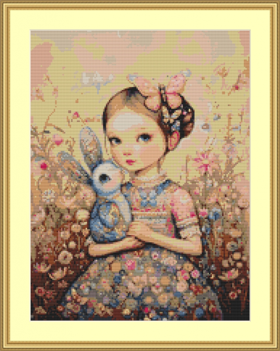 Plush Rabbit Cross Stitch Pattern by Avalon Cross Stitch