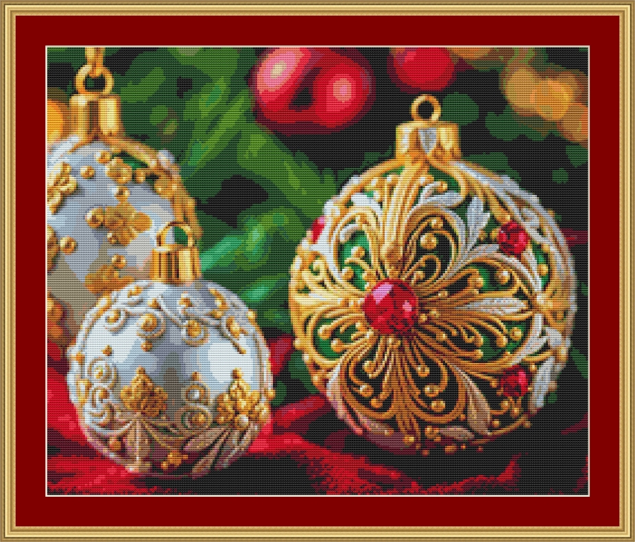 Pretty Baubles Cross Stitch Pattern by Avalon Cross Stitch
