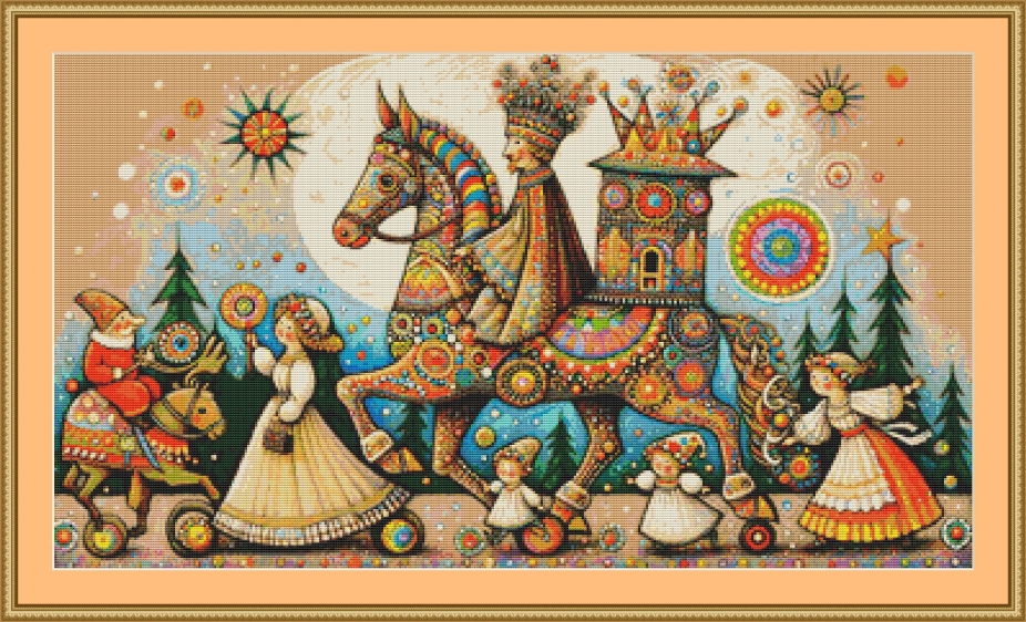 Regal Procession Cross Stitch Pattern by Avalon Cross Stitch