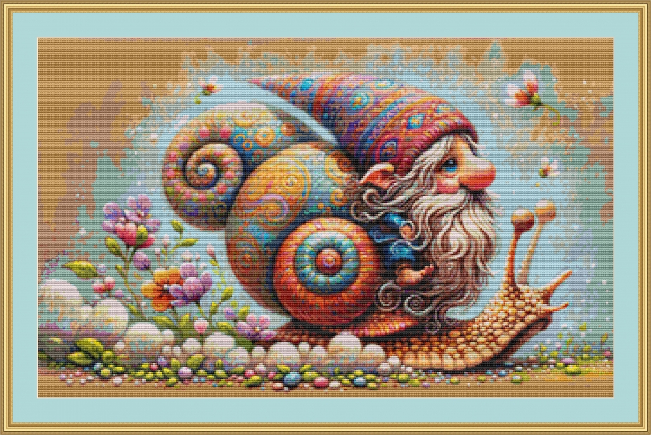 Riding A Snail Cross Stitch Pattern by Avalon Cross Stitch