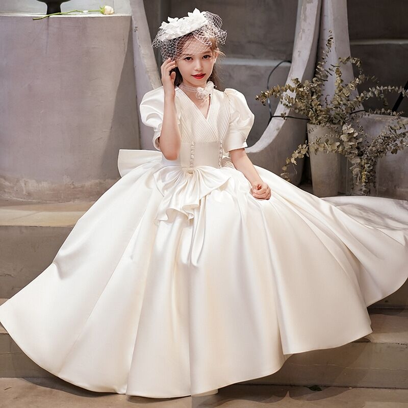 Satin Princess Flower Girl Dress by Little Girl, Dresses