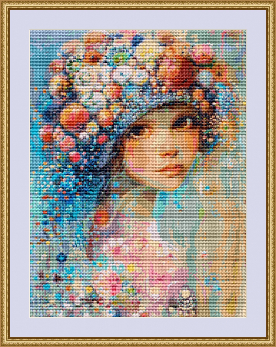 Serene Girl Cross Stitch Pattern by Avalon Cross Stitch