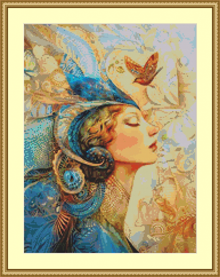 Stunning Profile Cross Stitch Pattern by Avalon Cross Stitch
