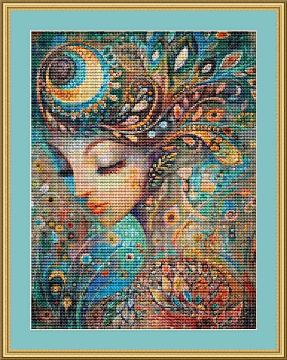 Stunning Woman Cross Stitch Pattern by Avalon Cross Stitch