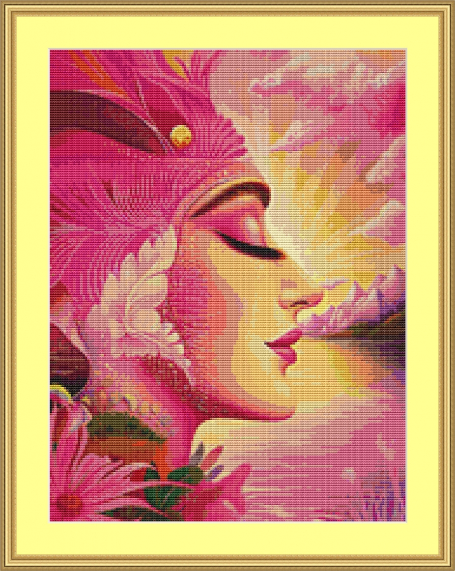 Tropical Profile Cross Stitch Pattern by Avalon Cross Stitch