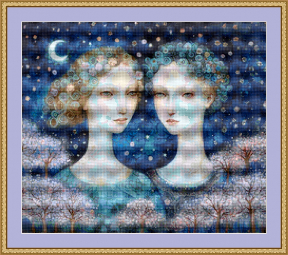 Two Women Cross Stitch Pattern by Avalon Cross Stitch, Needle Craft