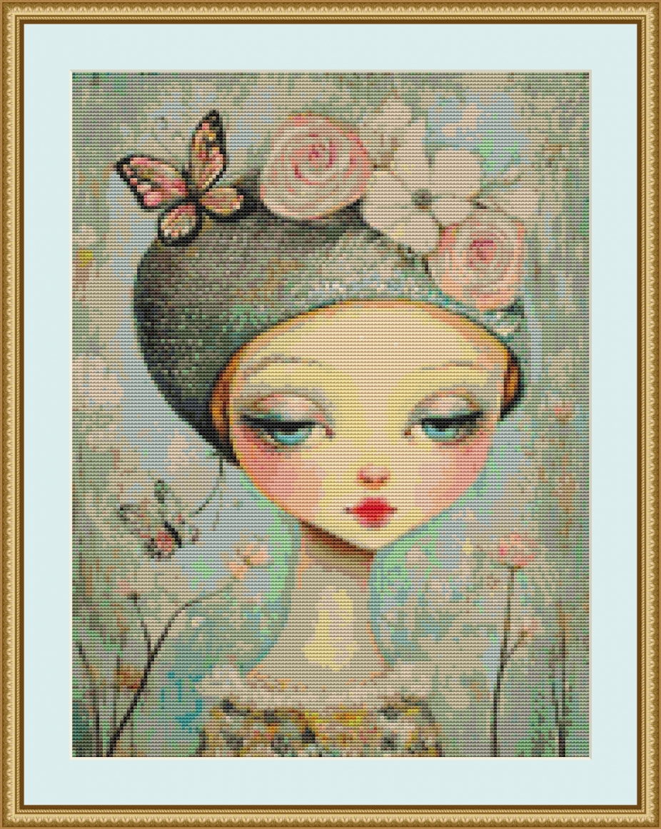 Floral Cap Cross Stitch Pattern by Avalon Cross Stitch, Needle Craft