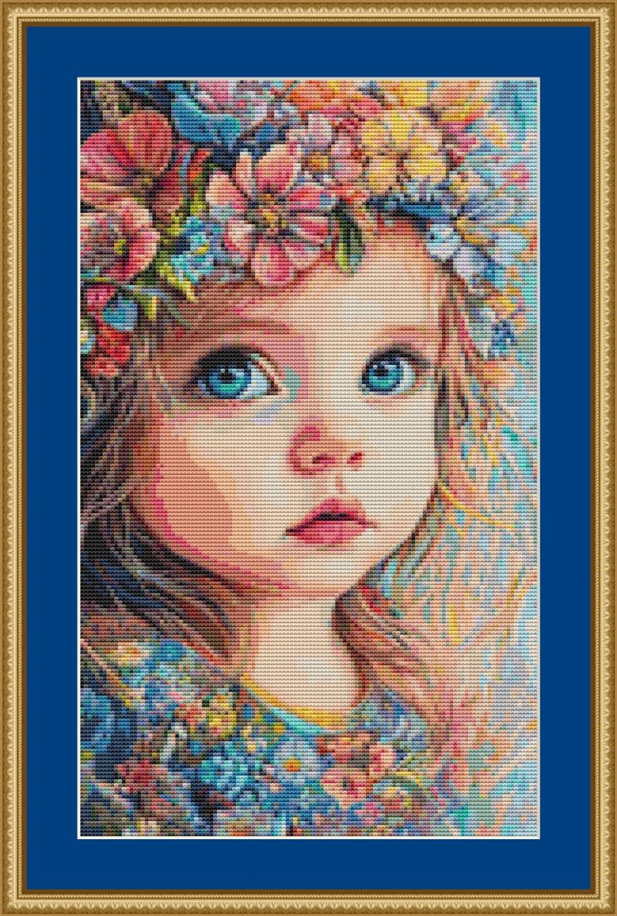 Flower Girl Cross Stitch Pattern by Avalon Cross Stitch