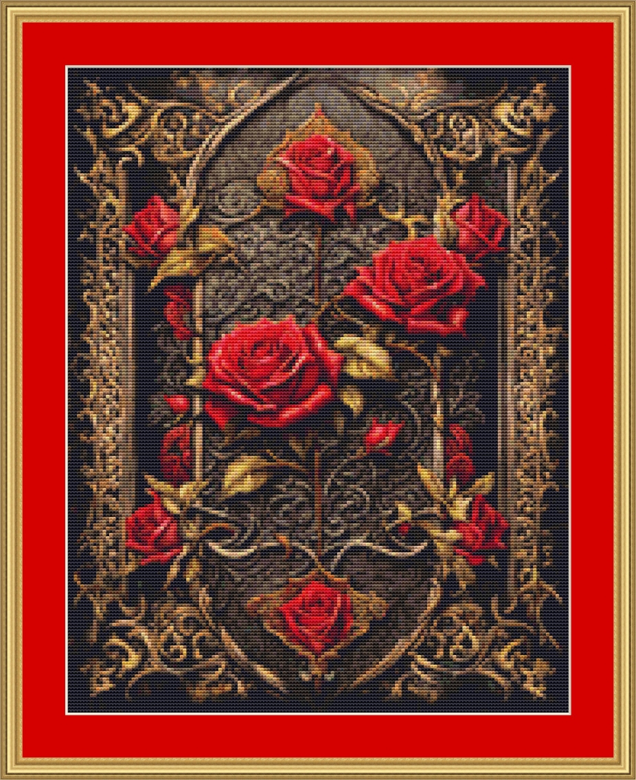 Gothic Roses Cross Stitch Pattern by Avalon Cross Stitch