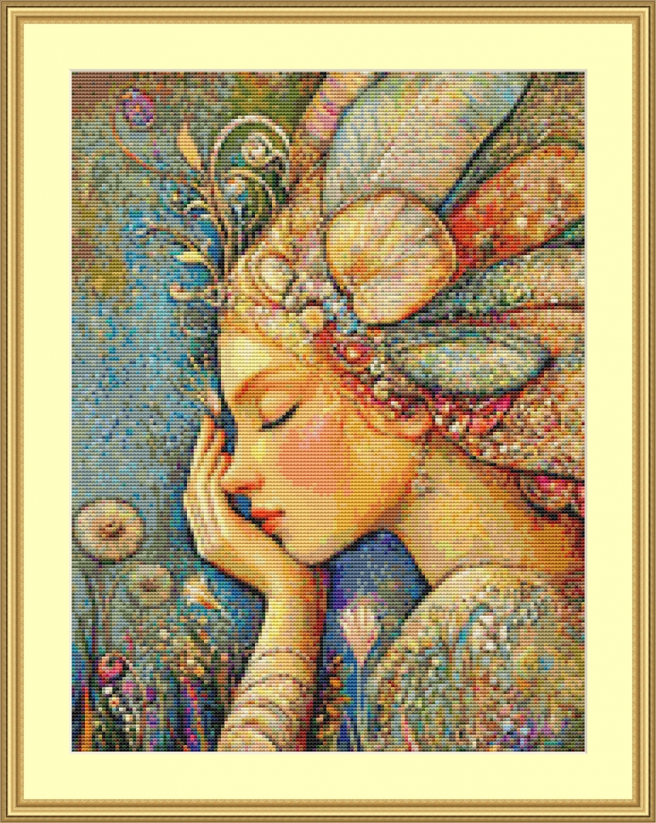 Intricate Headdress Cross Stitch Pattern by Avalon Cross Stitch