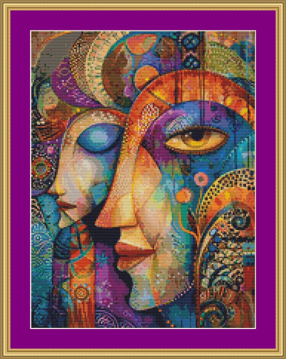 Faces Cross Stitch Pattern by Avalon Cross Stitch, Needle Craft