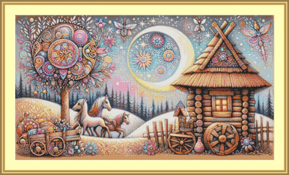 Wooden Hut Cross Stitch Pattern by Avalon Cross Stitch, Needle Craft