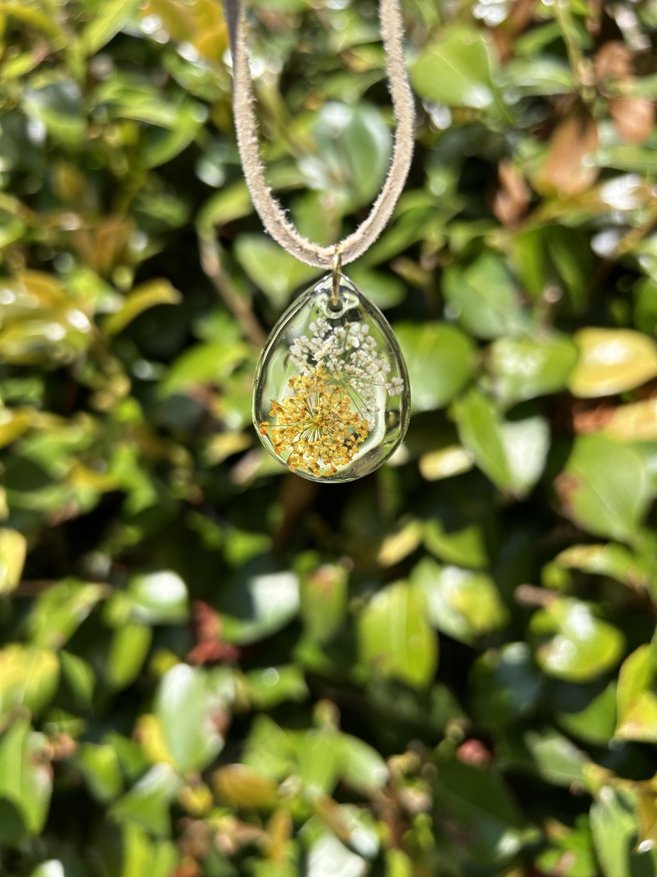 Resin Flower Necklace by Resin World, Charms on iCraftGifts.com