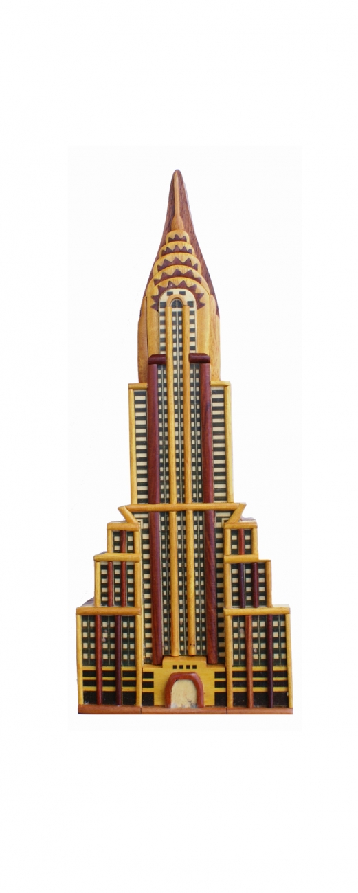 Chrysler Building Puzzle Box by Madera Bonita Preety Wood