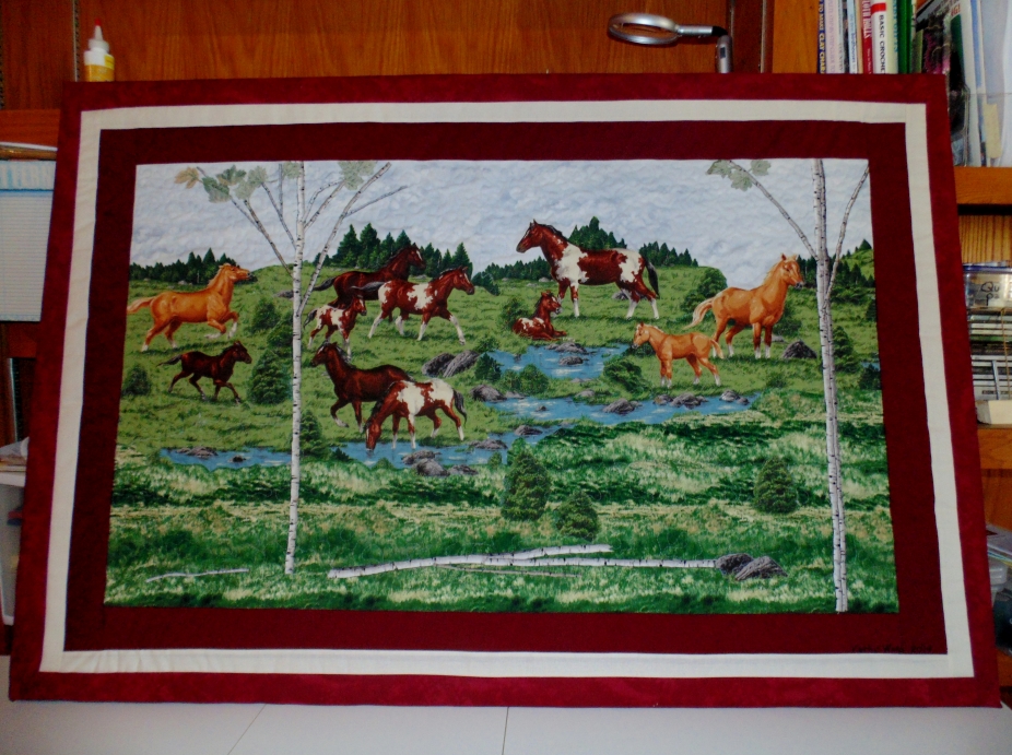 Roaming Free - Fabric Art by Blessed Home Quilting, Folk Art