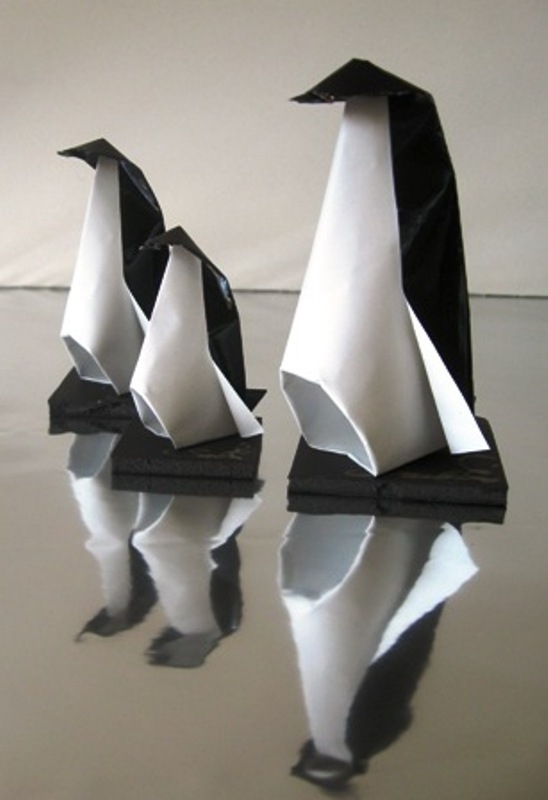 Origami Penguin Family by Sachiko Kogure, Greeting Cards
