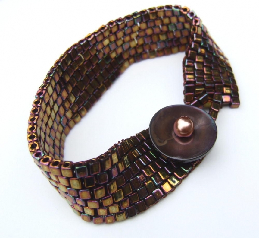 Soft Peyote Cuff by daisy hock, Bracelets on iCraftGifts.com