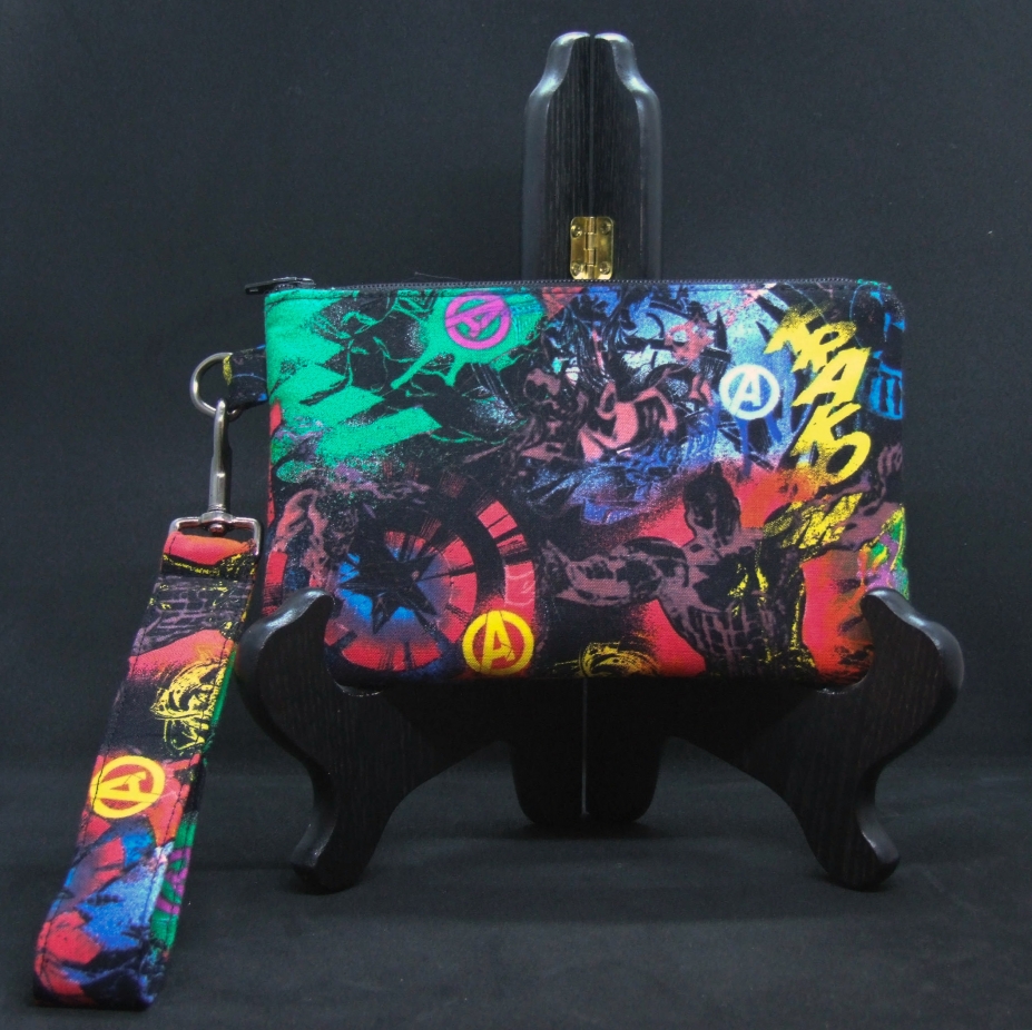 Marvel Avengers clutch wristlet with detachable wrist strap