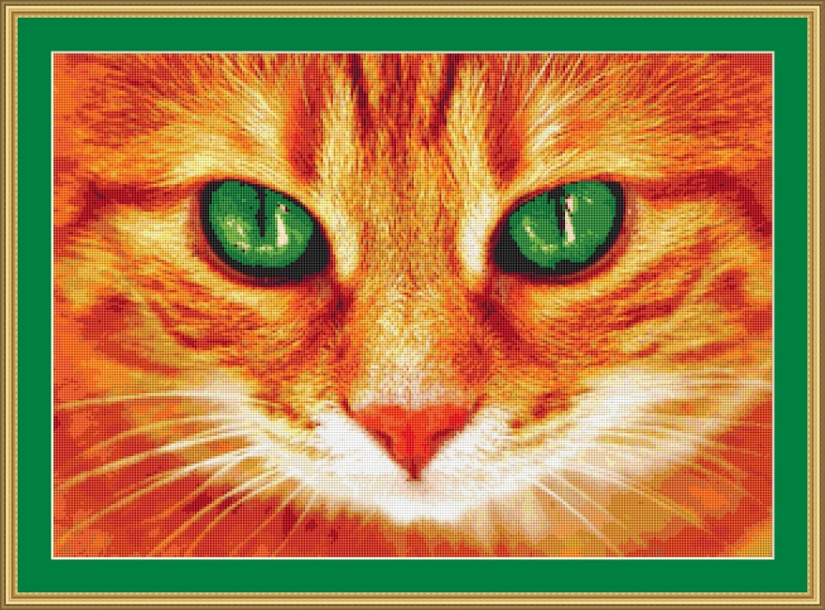 Beautiful Green Eyes Cross Stitch Pattern by Avalon Cross Stitch