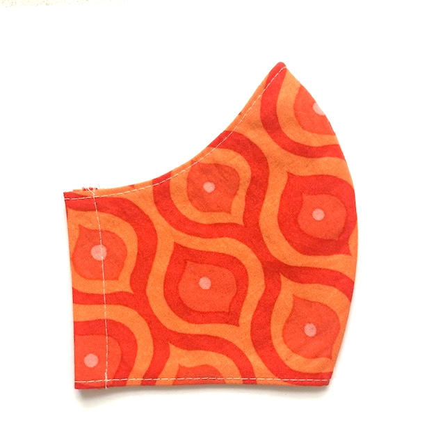 Orange Retro Print by ohmyeye, Masks on iCraftGifts.com