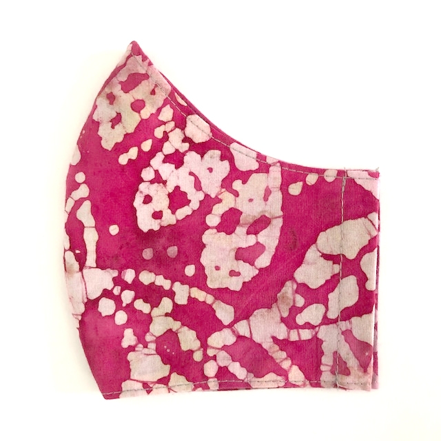 Pink Batik Print Mask by ohmyeye, Masks on iCraftGifts.com
