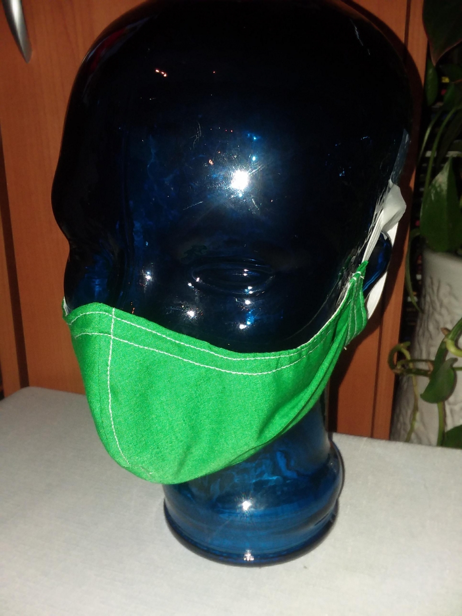 Face Mask 1 Adult Green Reusable Double Layered By Tspecialties
