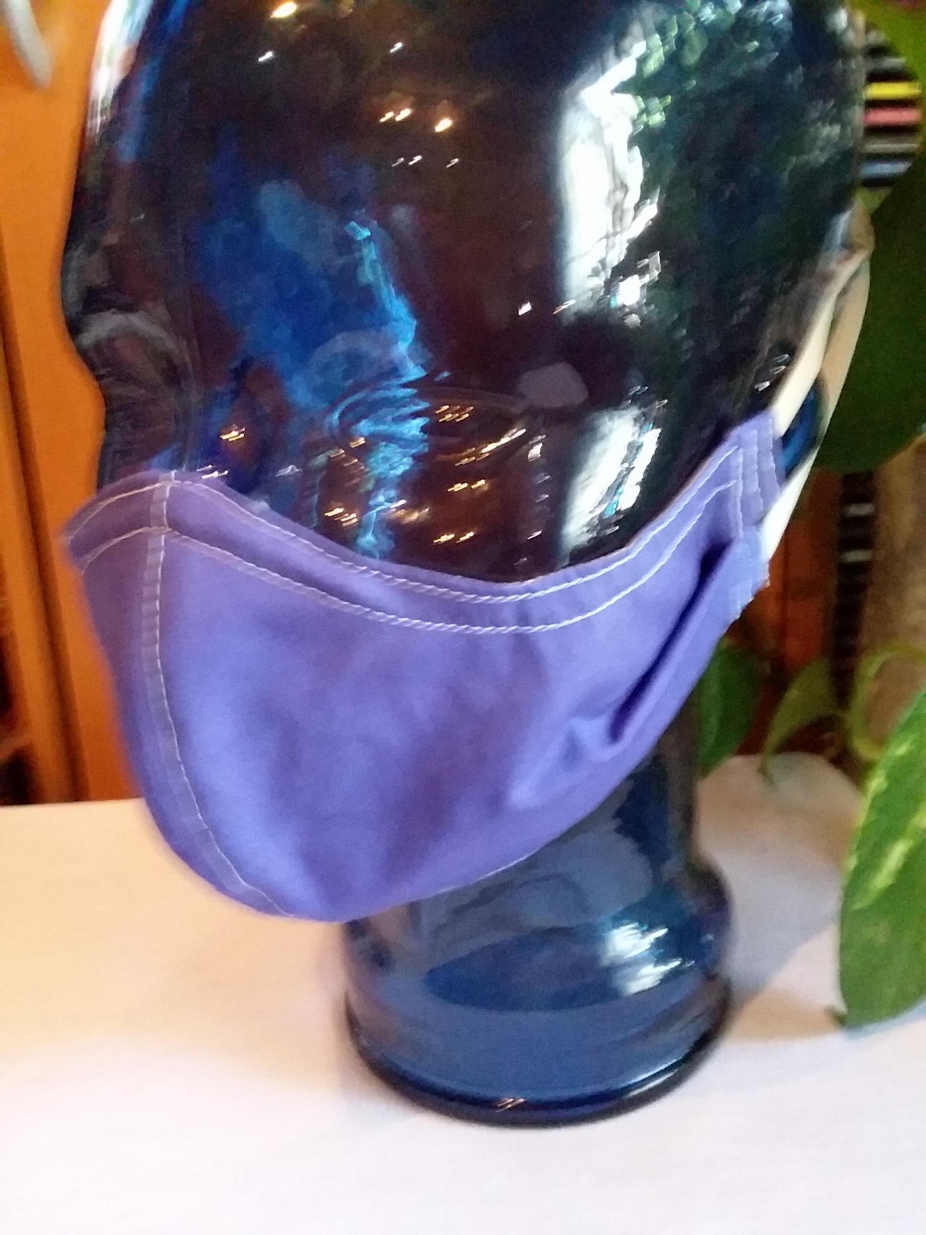 Face Mask-1 adult Purple, reusable, double layered by TSpecialties