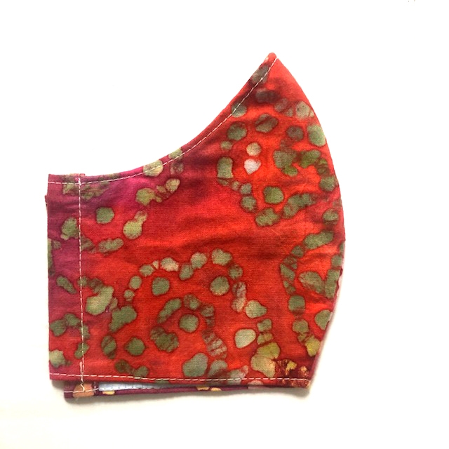 Red Mottled Batik Mask by ohmyeye, Masks on iCraftGifts.com