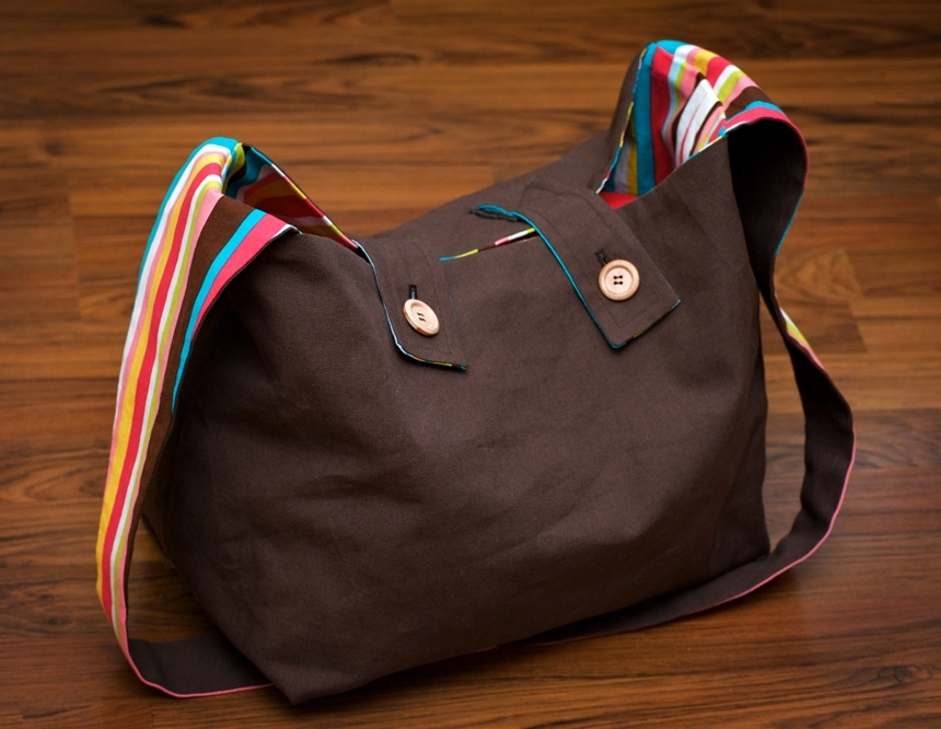 Button Tote Pattern by the pompom, Tutorials / Patterns