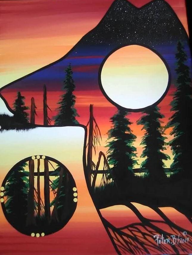 The Fox Spirit, Indigenous Painting, Acrylic on Canvas