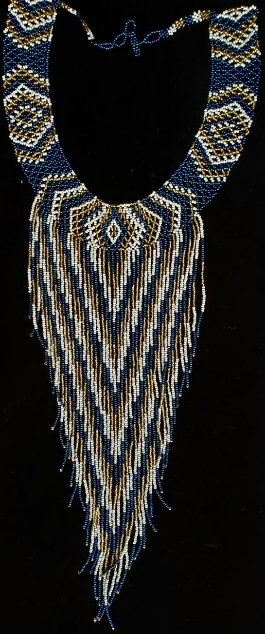 Mayan Style Indigenous Beaded Fashion Necklace by IndigeneArts,
