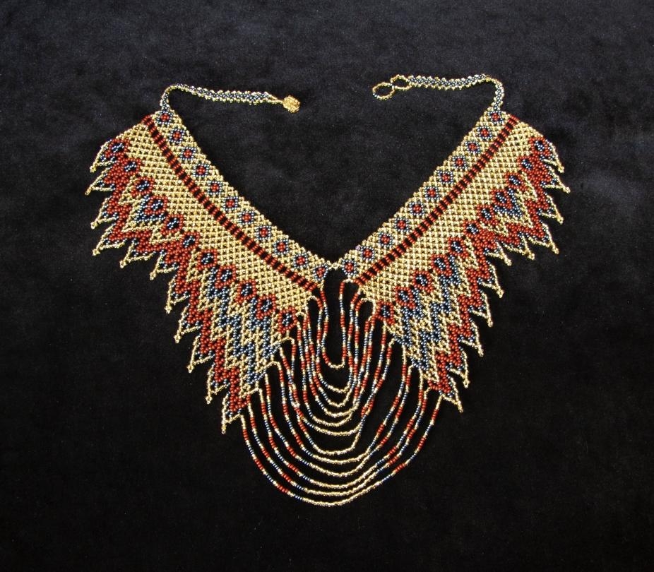 Mayan Style Indigenous Beaded Multicolour Necklace by IndigeneArts,