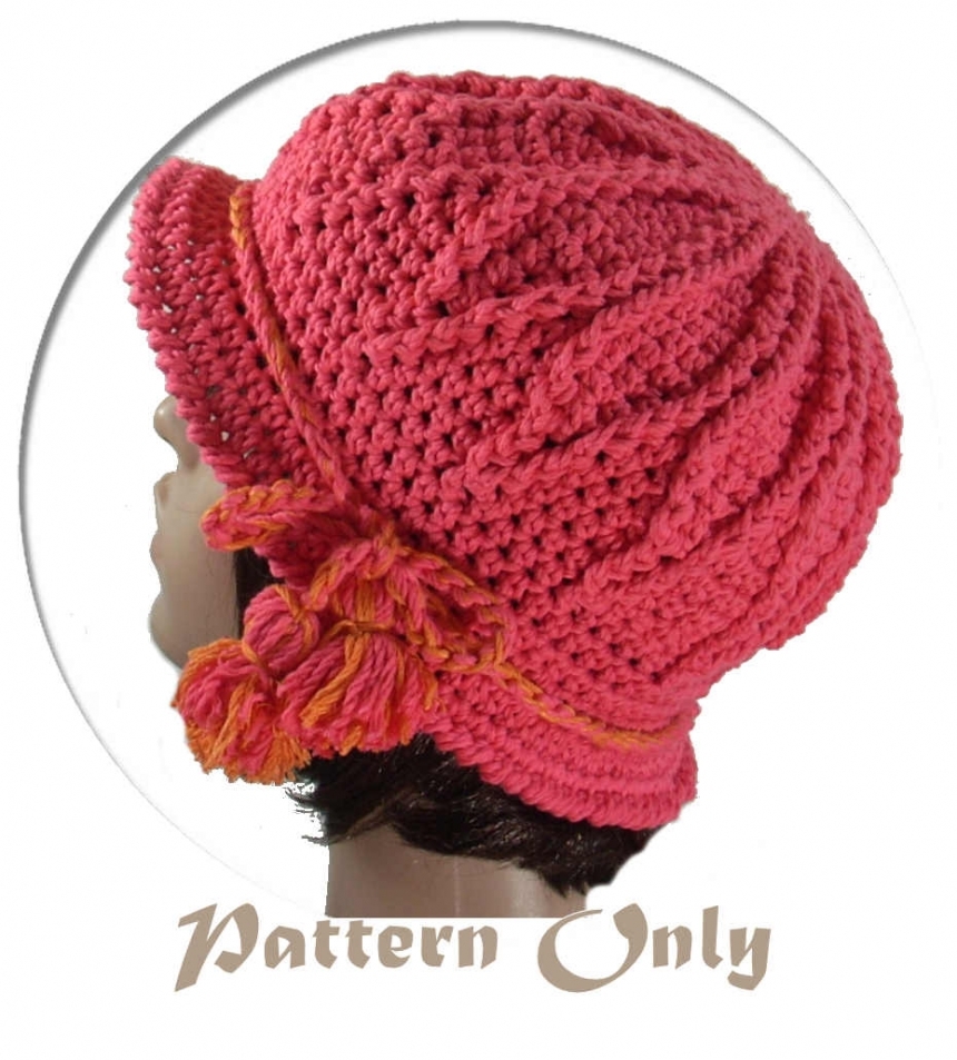 PDF Pattern Crochet Cotton Summer Hat, no 48 by stubbornwoman PDF Pattern Crochet Cotton Summer Hat, no 48 by stubbornwoman