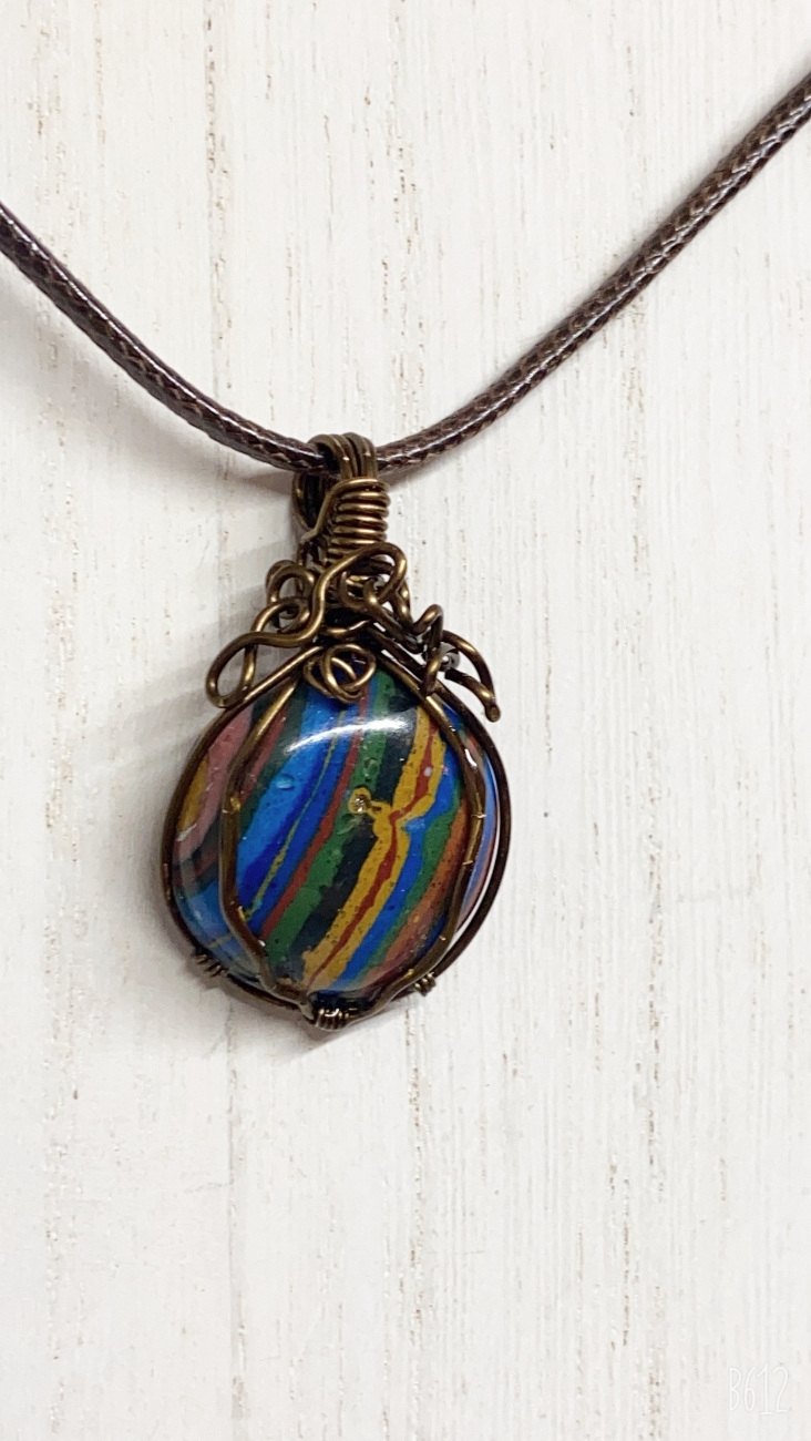 Wire wrapped pendant by AdaraCatori, Pendants on iCraftGifts.com