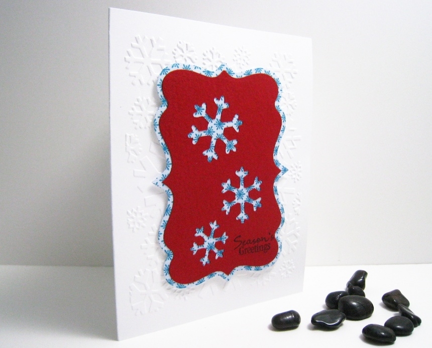 Snowflake Holiday Cards Set of Six Custom Order by Fairy Cardmaker