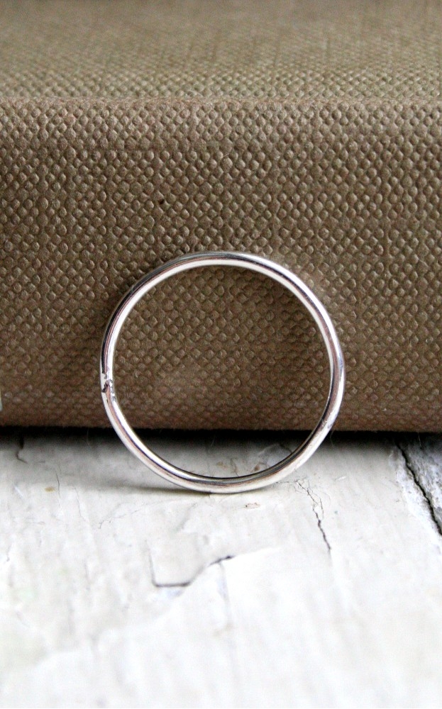 Smooth Sterling Silver Stacking Ring by Decadence2, Rings