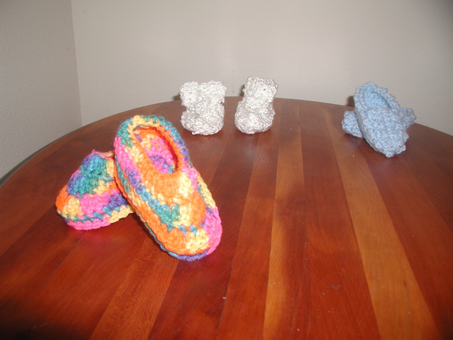 Childrens Slippers by crafts by geri, Crocheting on iCraftGifts.com