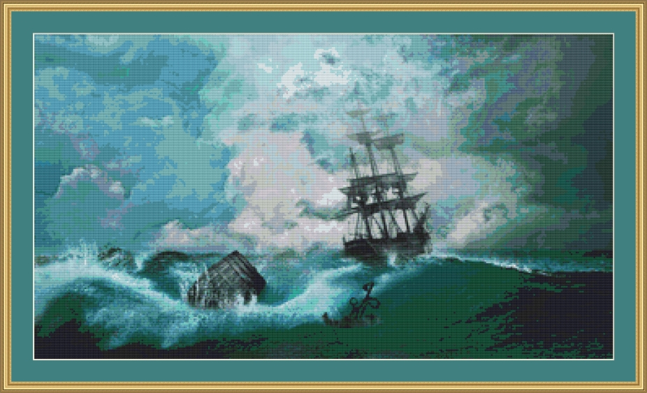 Shipwreck Cross Stitch Pattern by Avalon Cross Stitch, Needle Craft