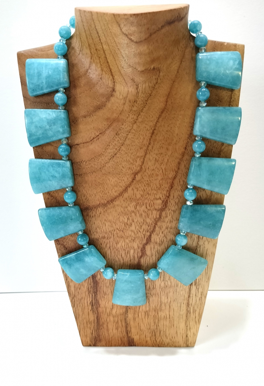 Turquoise Quartz Pendant Choker by Dragonfly Gifts, Necklaces