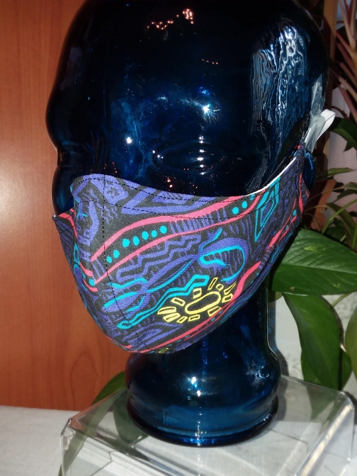 Face Mask 1 Adult Purple Lazars Reusable Double Layered