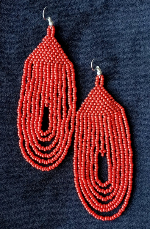 Mayan Indigenous Beaded Earrings By Indigenearts Earrings