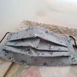 Washable face mask with metal nose molding, 100% cotton Brown