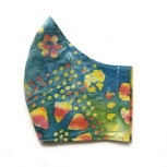 Yellow & Teal Floral Print Mask by ohmyeye, Masks on iCraftGifts.com